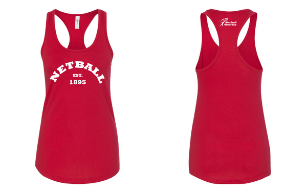 Netball est. 1895 Racer back tank tee – Netball America